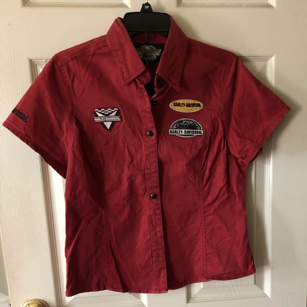 Harley Davidson Button Up Garage Shirt - Gem